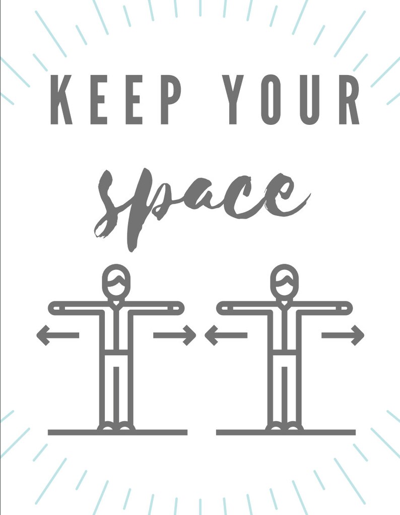 COVID Poster - Keep Your Space - Etsy