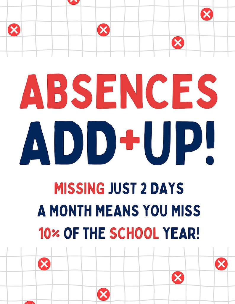 School Attendance Posters - Etsy