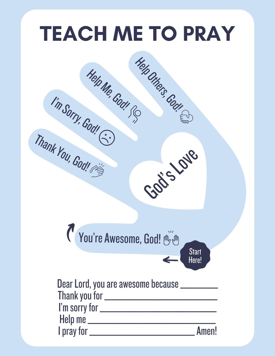 Children's Guide to Prayer: Teach Me to Pray - Etsy