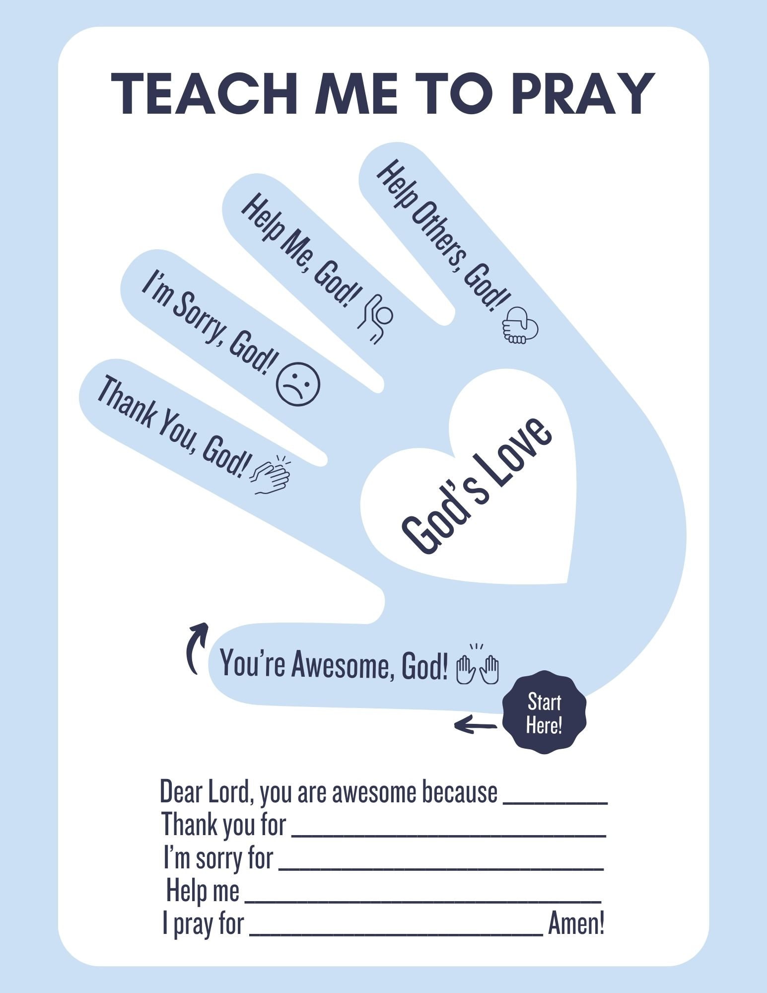 Children's Guide to Prayer: Teach Me to Pray - Etsy