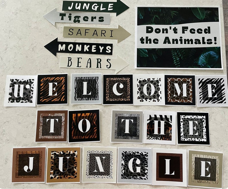 Welcome to the Jungle Themed Signage - Trunk of Treat, Birthdays, Party ...