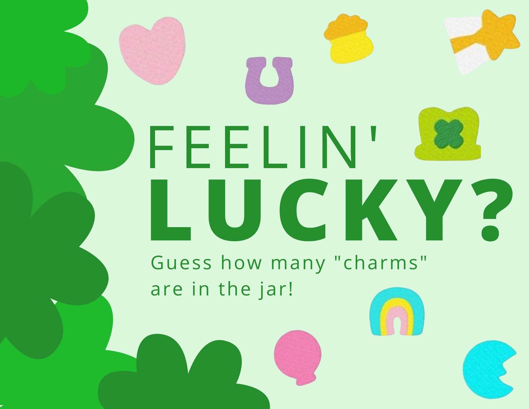 Feelin' Lucky? Guess How Many "charms" Are in the Jar. - Etsy