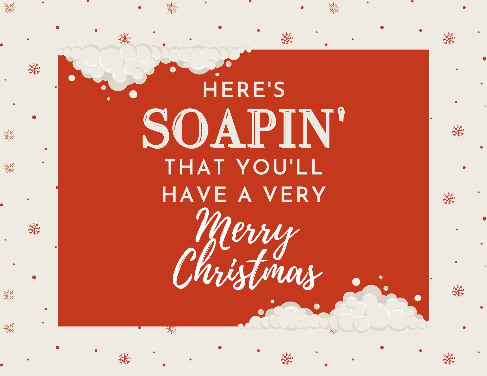 Here's SOAPIN' That You'll Have A Merry Christmas - Etsy