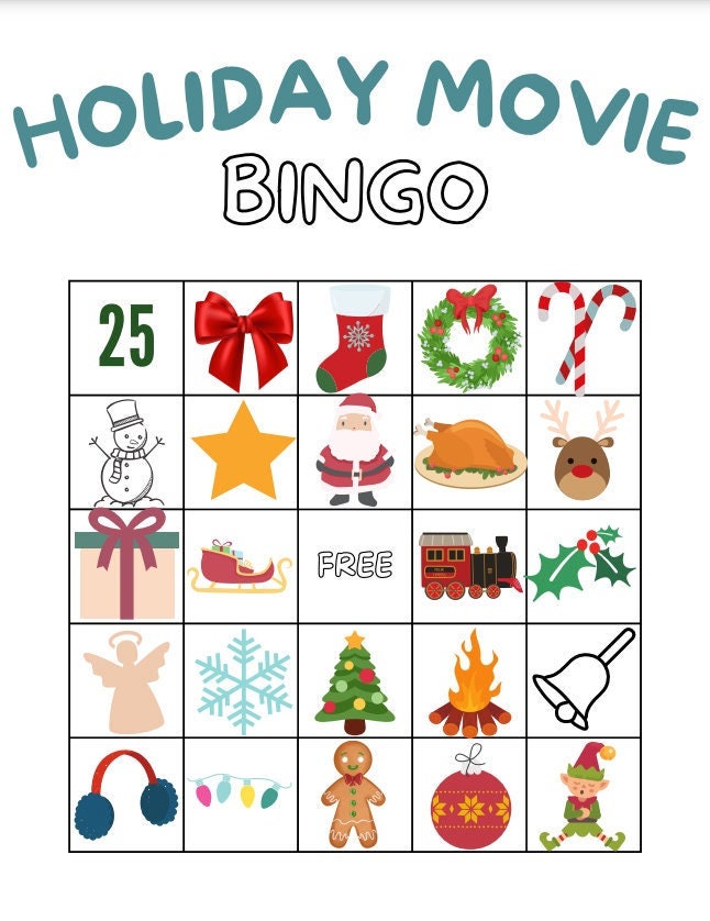 Holiday Movie BINGO - Etsy