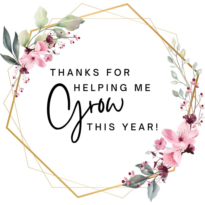 Thanks for Helping Us/me Grow This Year - Teacher Appreciation Tags - Etsy