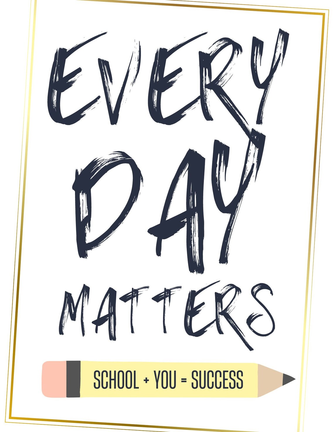 School Attendance Posters - Etsy