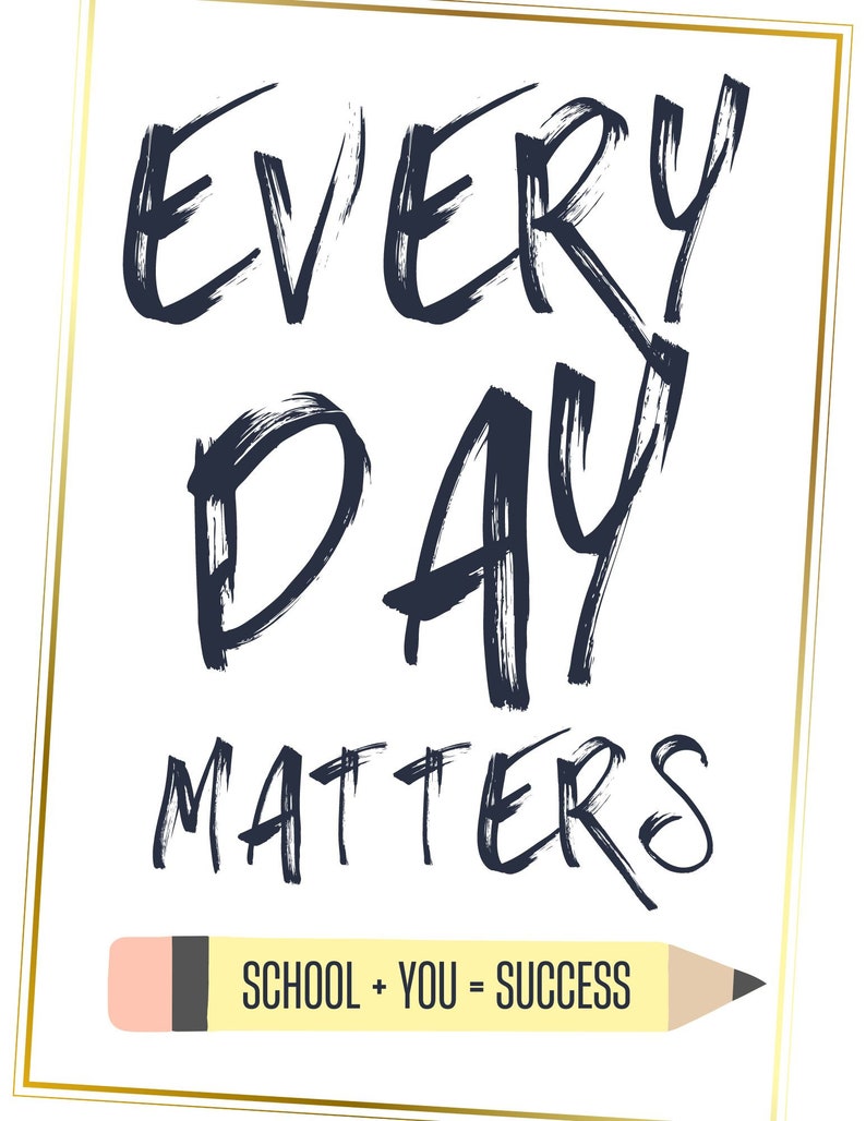 School Attendance Posters - Etsy