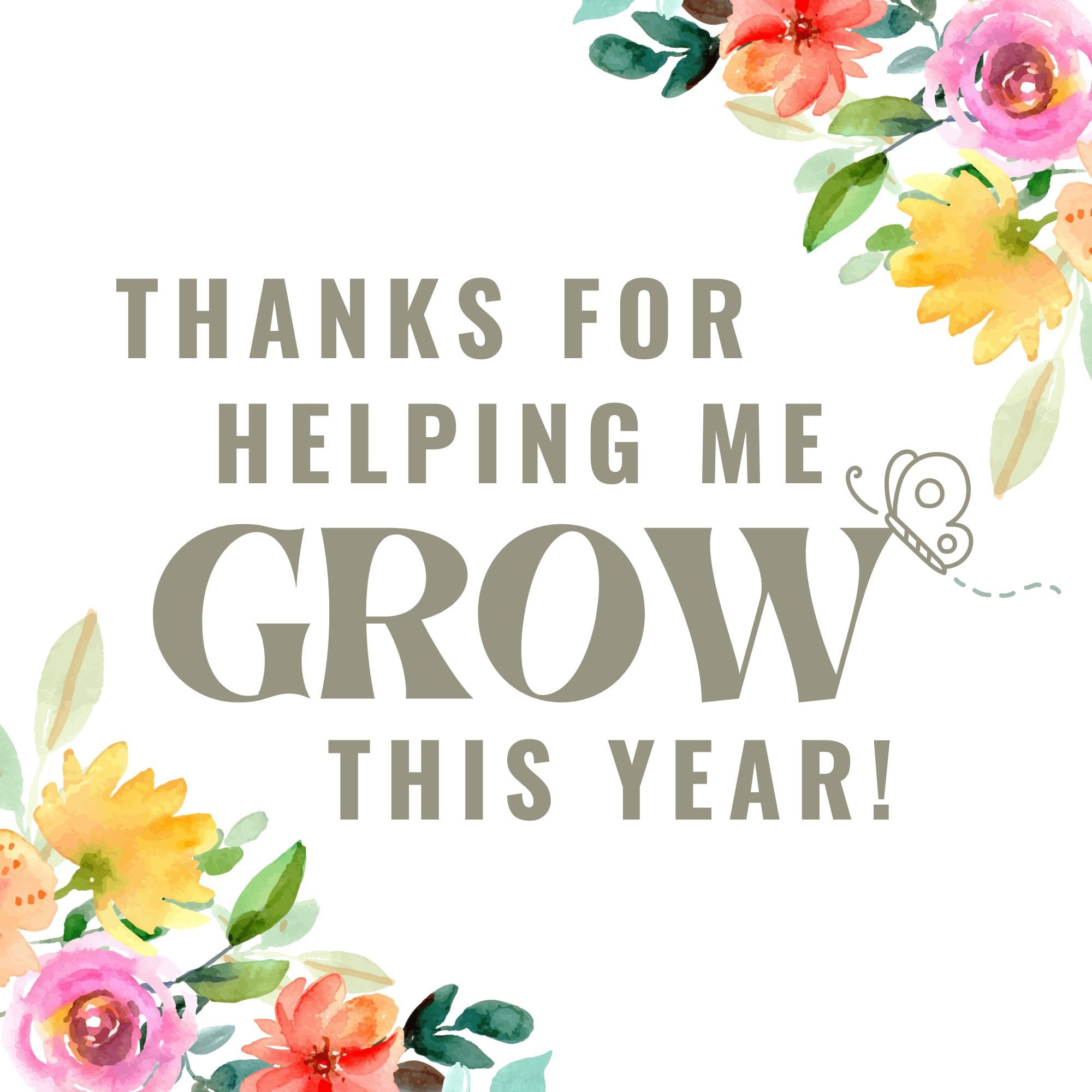 Thanks for Helping Us/me Grow This Year - Teacher Appreciation Tags - Etsy