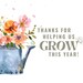 Thanks for Helping Us/me Grow This Year - Teacher Appreciation Tags - Etsy
