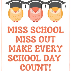 School Attendance Posters - Etsy