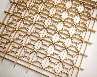 200mm Kumiko Asanoha DIY Plans - Full-scale Working Drawing and ...
