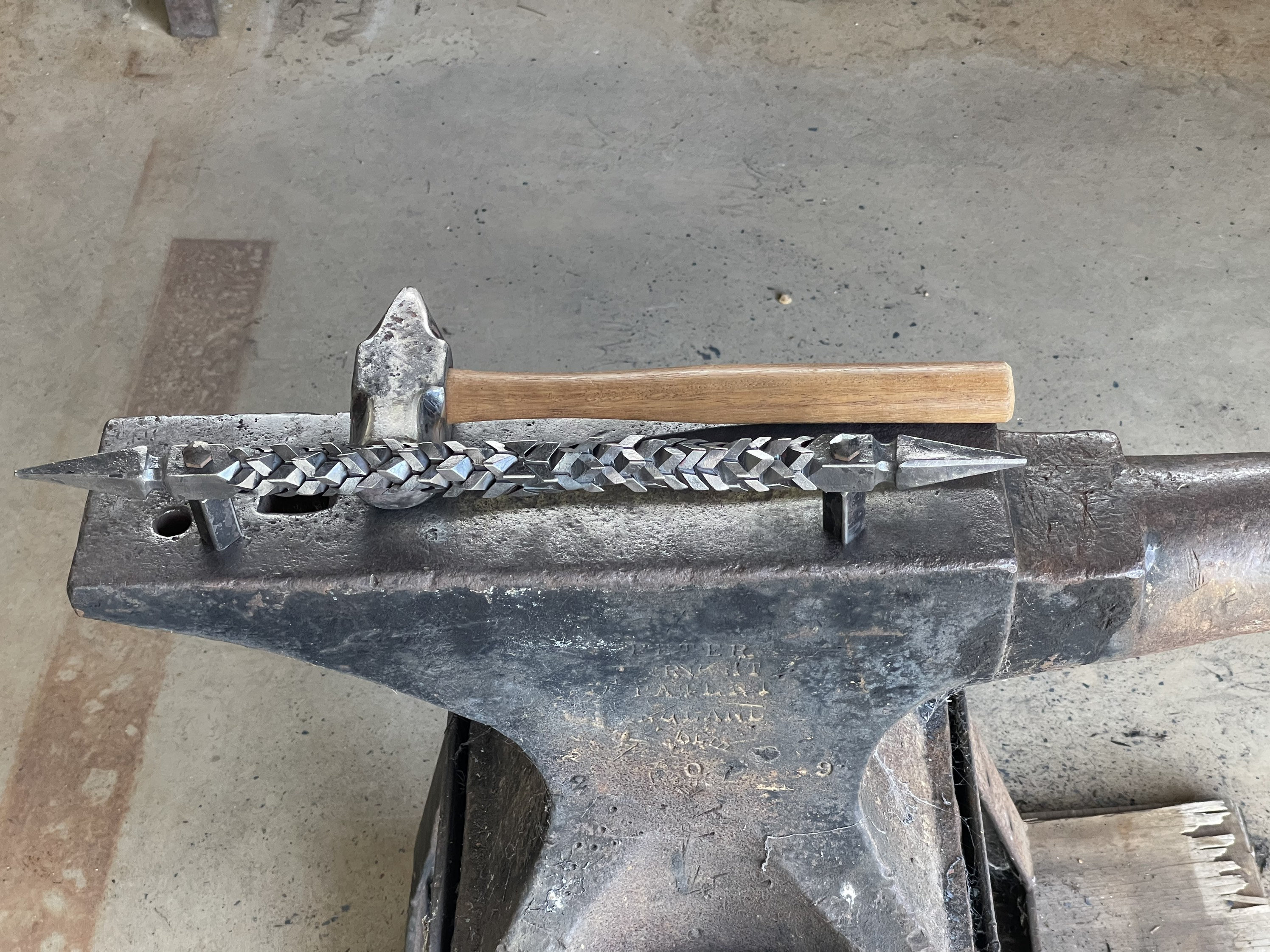 Large Dragon Scale Hand Forged Handle Blacksmith Rustic Medieval ...