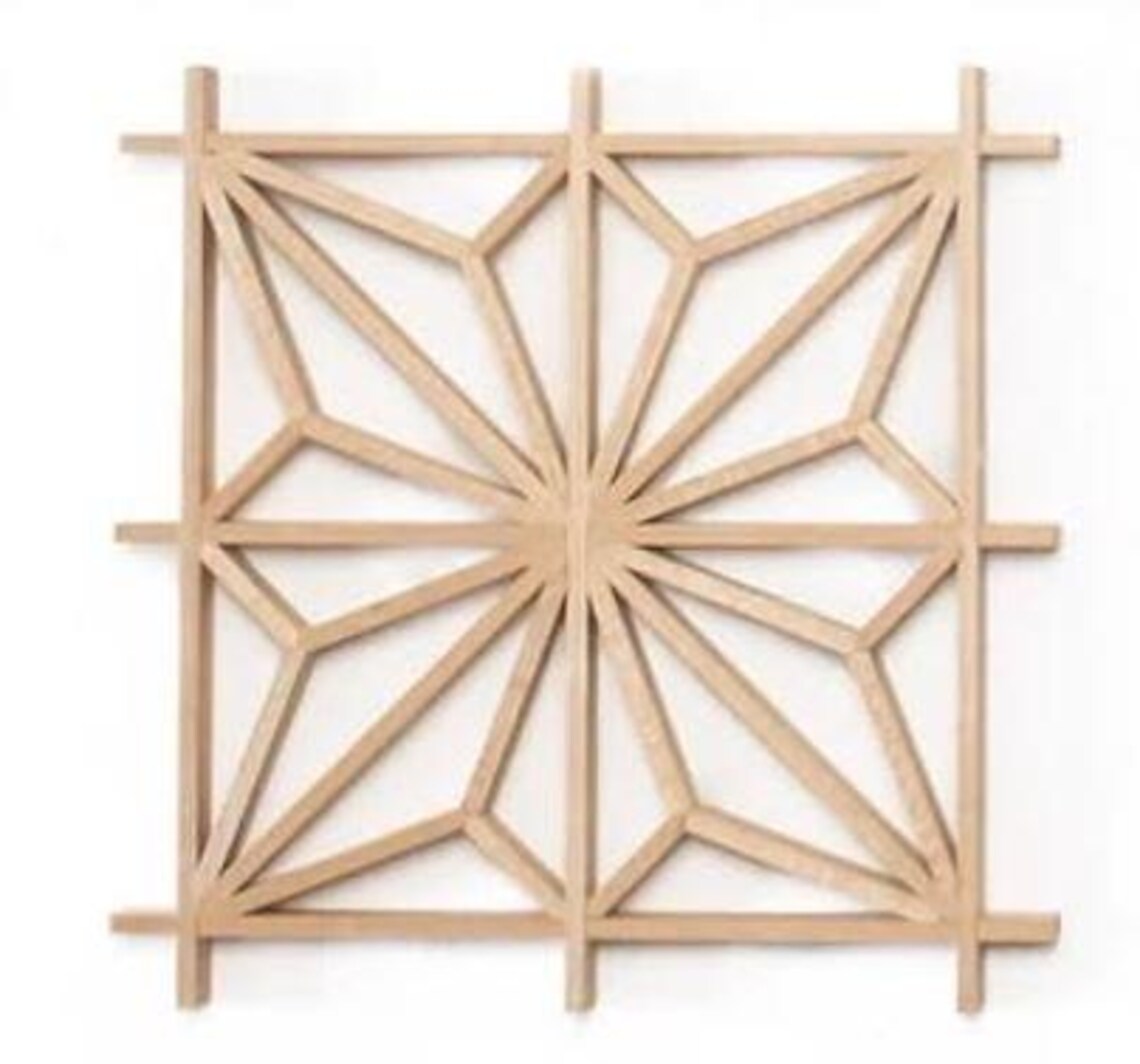 100mm Kumiko Asanoha DIY Plans - Full-scale Working Drawing and ...