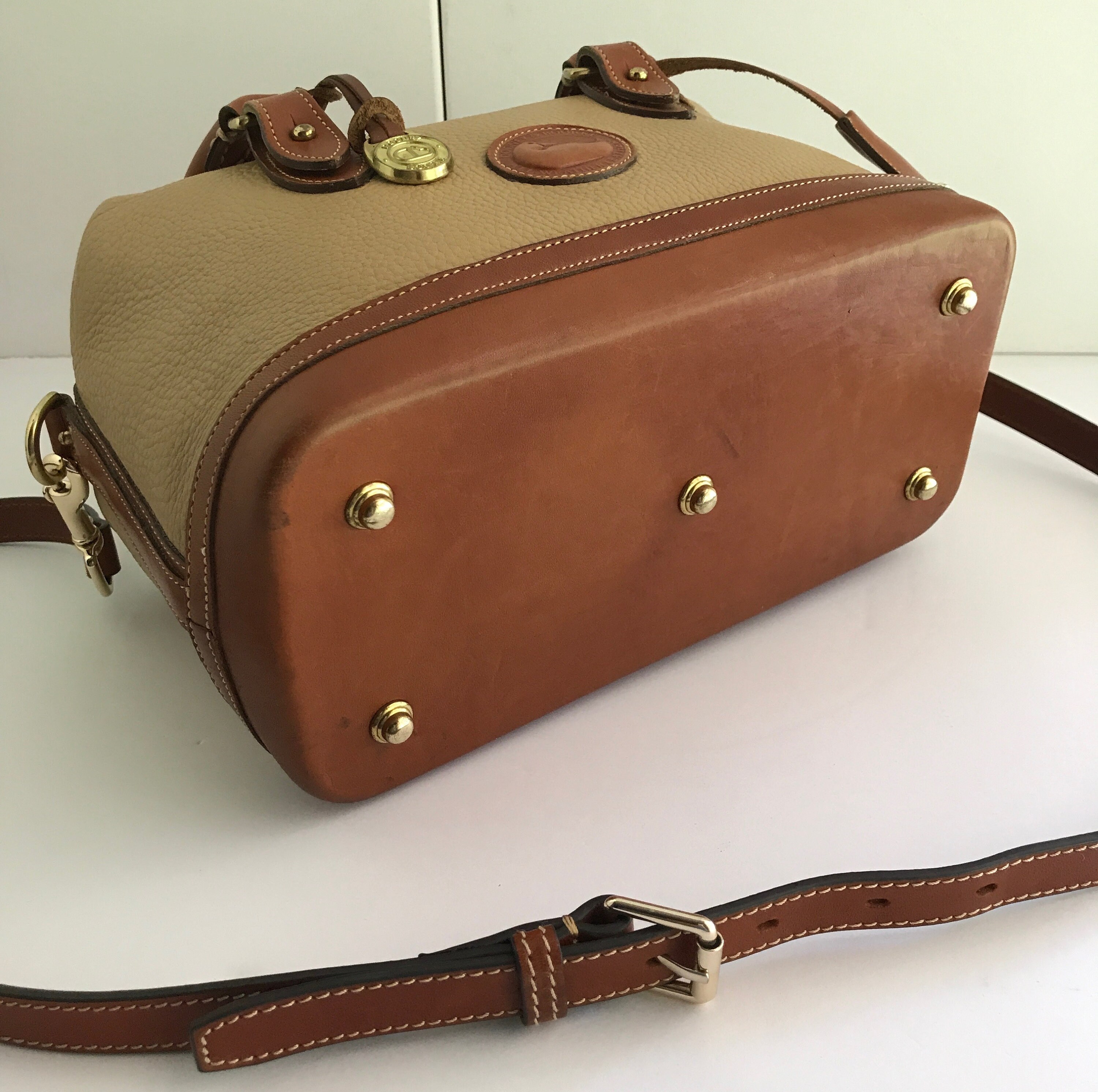 RARE DOONEY BOURKE Doctor's Bag Vintage 1980s A W L Wheat British Tan ...