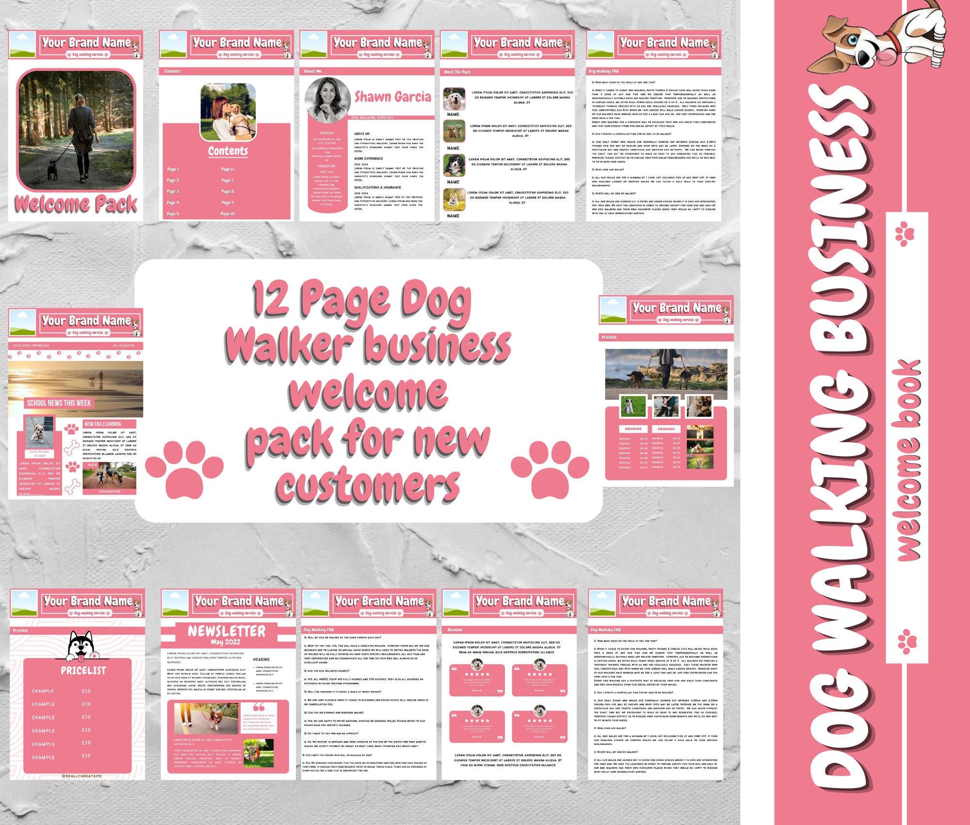 Dog Walking Business Forms. Dog Walker Business Forms. Dog Walking ...