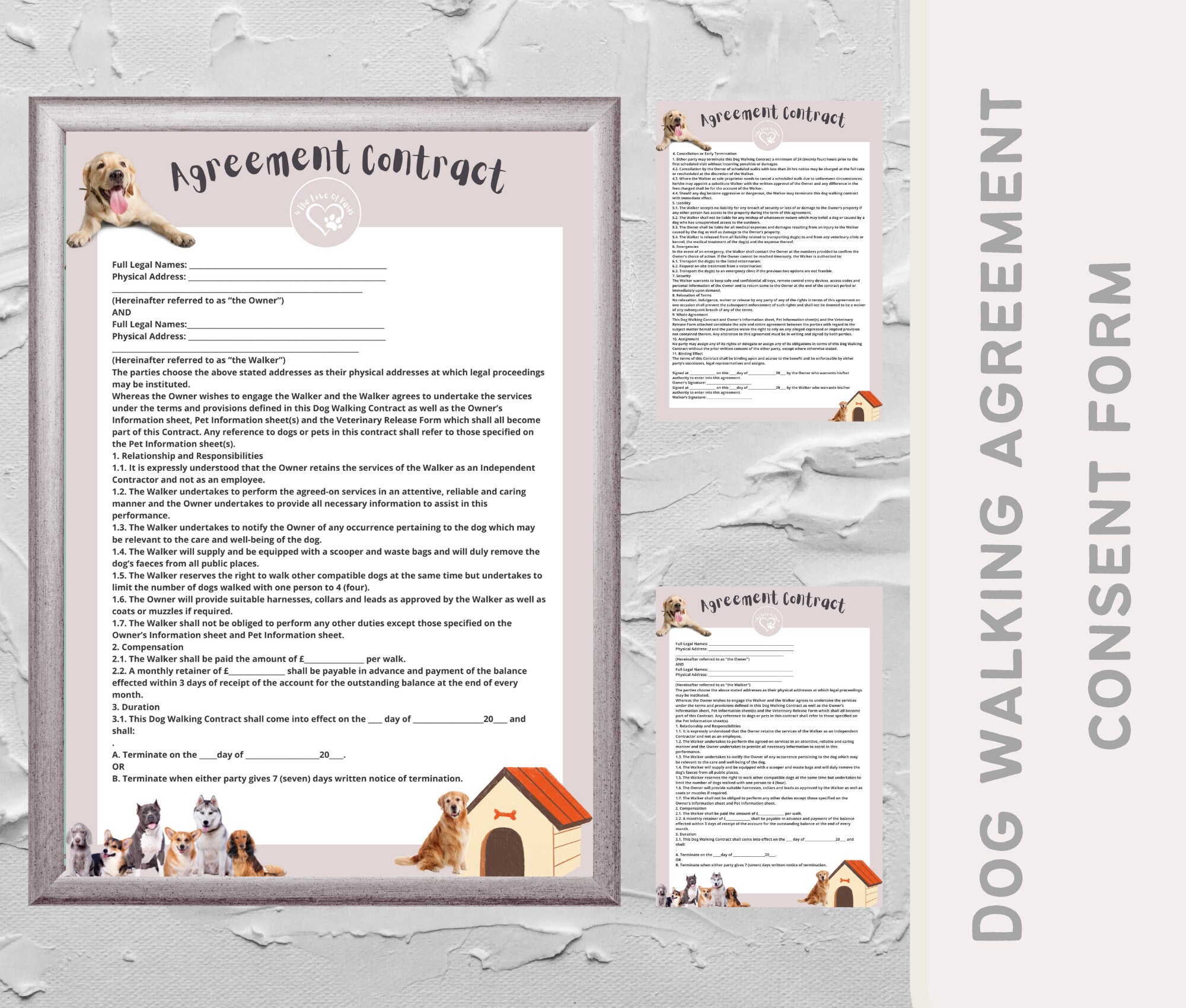 Dog Walking Business Forms. Dog Walker Business Forms. Dog Walking ...