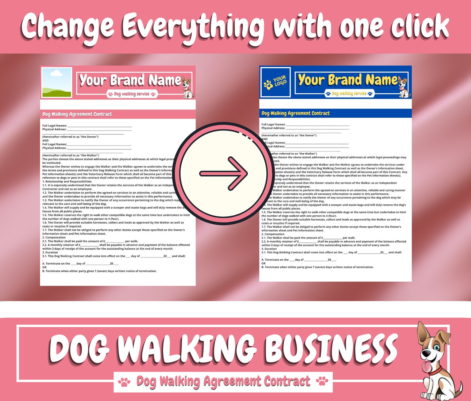 Dog Walking Business Forms. Dog Walker Business Forms. Dog Walking ...