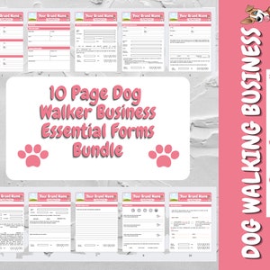 Dog Walking Business Forms. Dog Walker Business Forms. Dog Walking ...