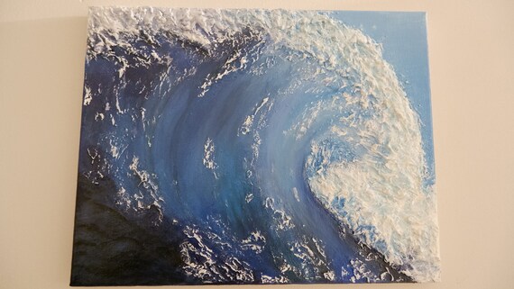 3D Ocean Waves Acrylic Painting - Etsy