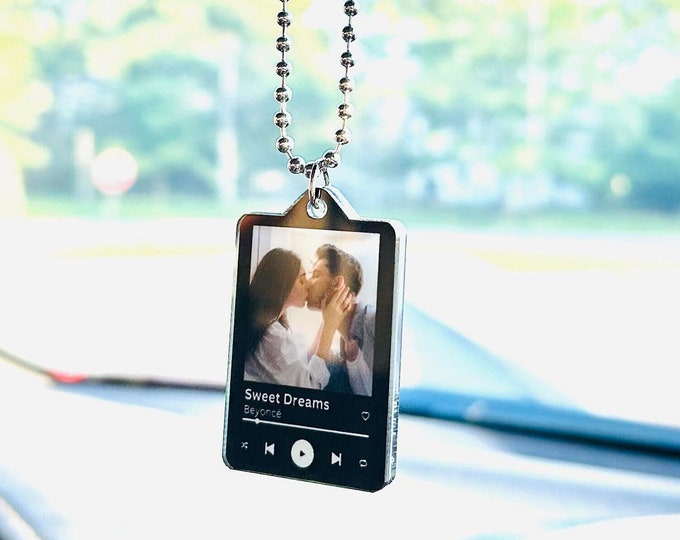 Personalized Car Ornament, Music Car Charm, Car Hanging, Car Mirror ...