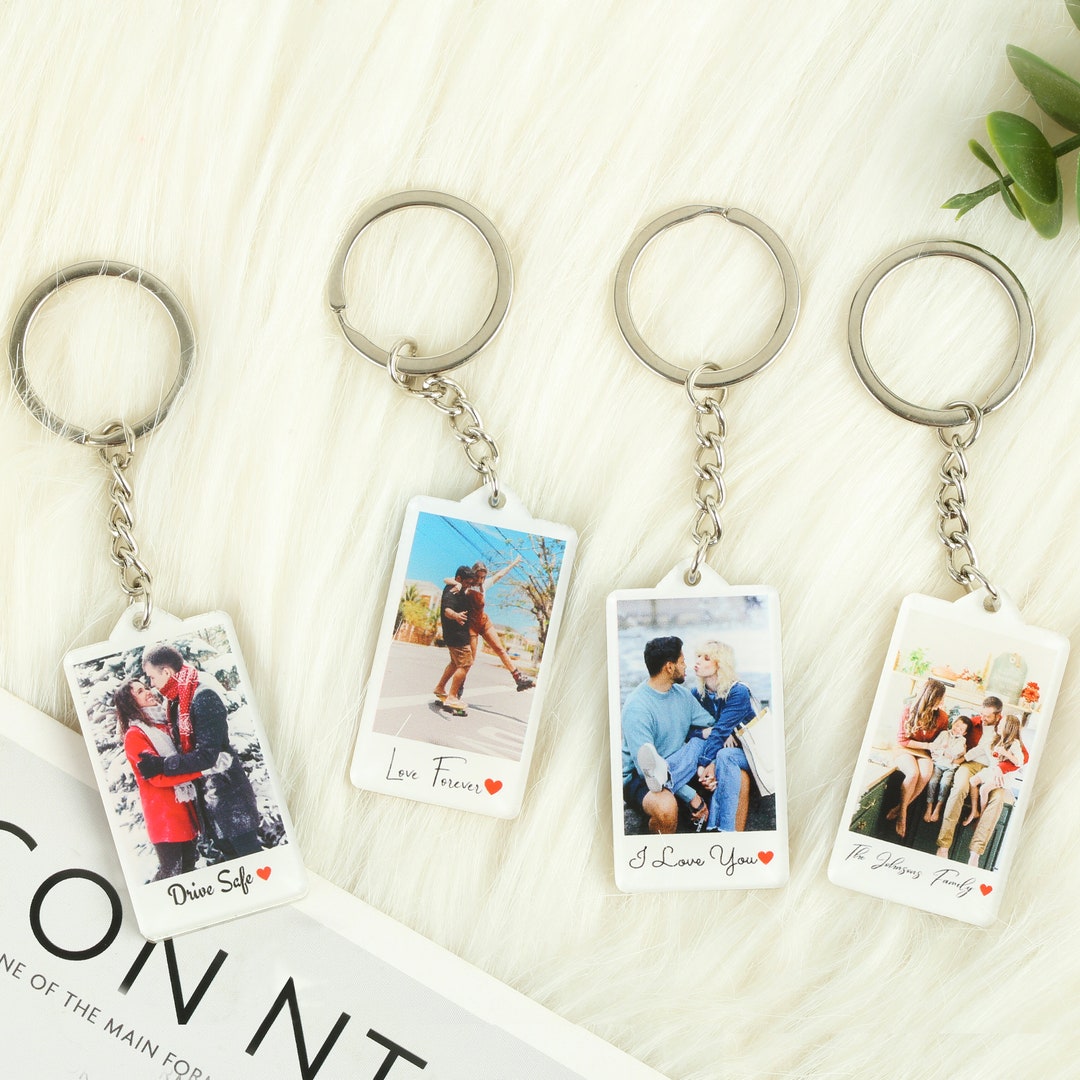 Personalized Photo Keychain, Customized Keychain, Anniversary Gift ...