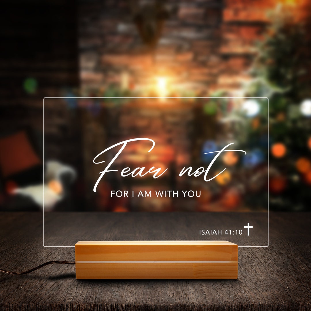 Bible Verse Plaque LED Light, Custom Bible Verse Night Light, Home ...