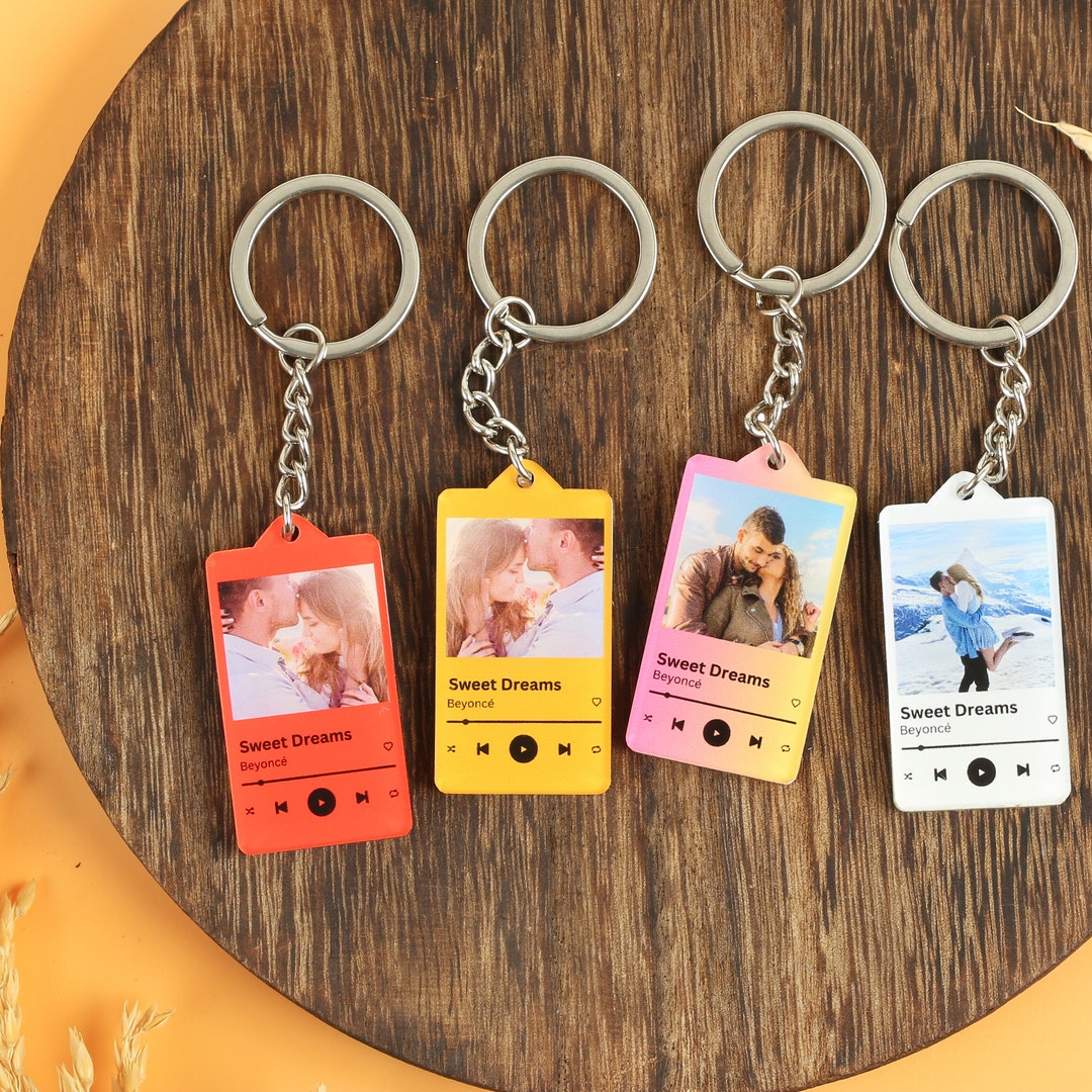 Personalized Song Keychain, Custom Music Keychain, Customized ...