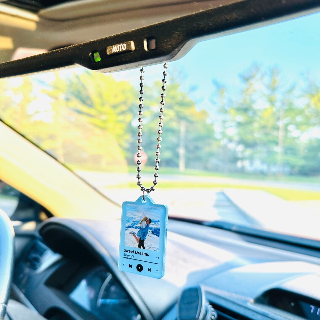 Personalized Photo Car Ornament, Custom Car Charm, Car Hanging Car ...