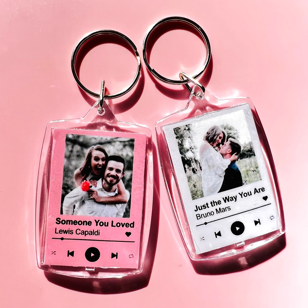Custom Song Keychain Custom Your Photo Your Song Your - Etsy