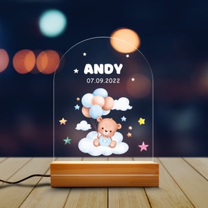 Personalized Night Light for Kids Kids Bedroom Decor Nursey - Etsy