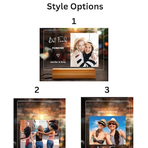 Custom Best Friend Gift, Personalized Plaque LED Light for Her, Best ...