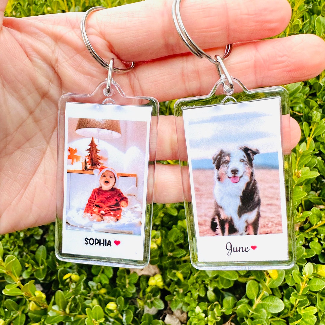 Personalized Photo Keychain Customized Keychain Anniversary - Etsy