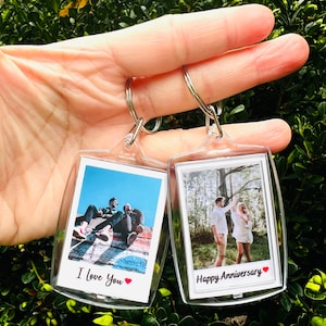 Personalized Photo Keychain, Customized Keychain, Anniversary Gift ...