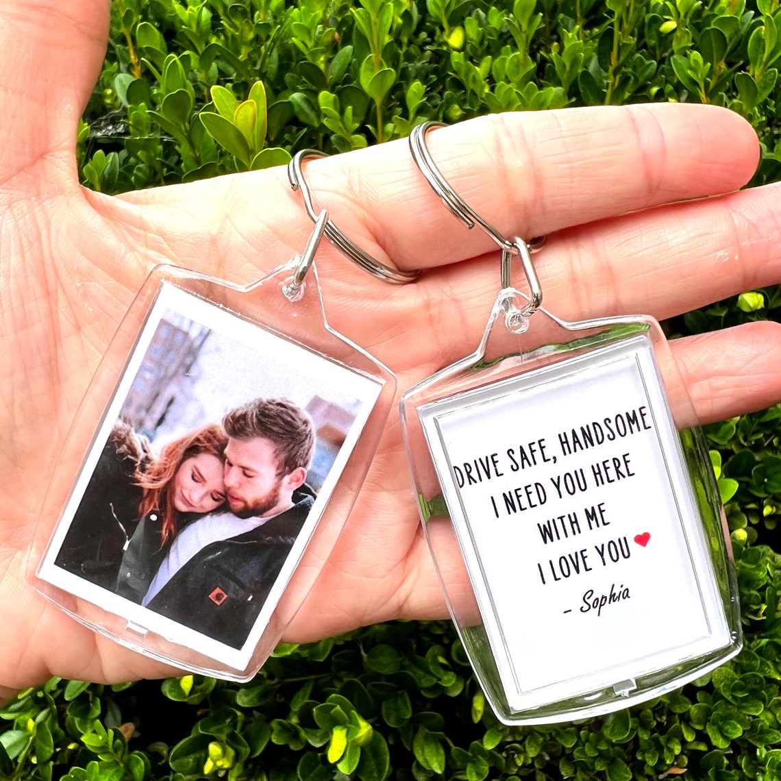 Custom Photo Keychain Personalized Keychain Custom Couple - Etsy