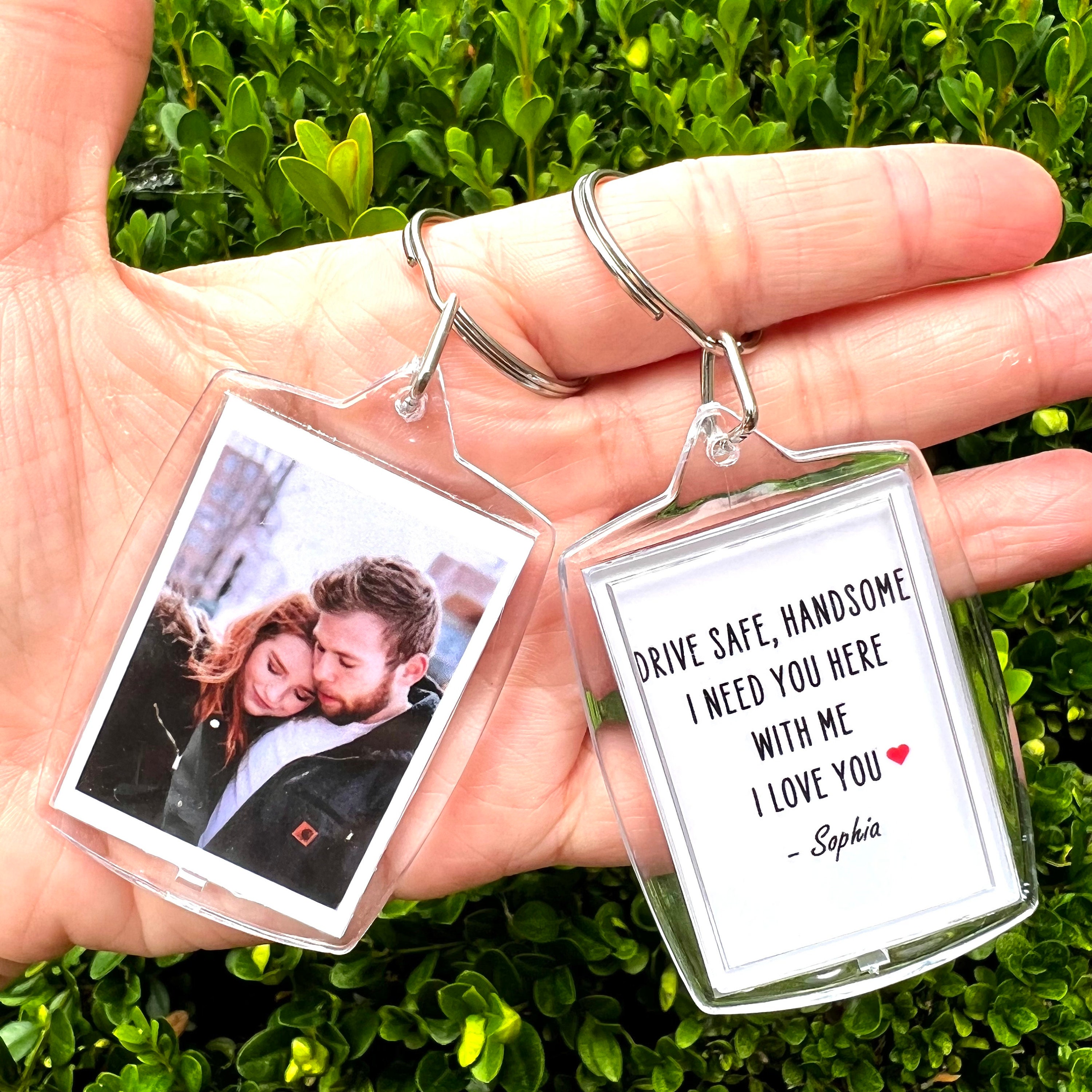 Custom Photo Keychain Personalized Keychain Custom Couple - Etsy