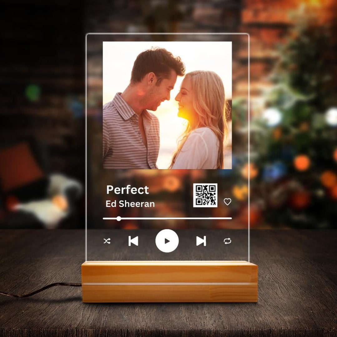 Personalized Music LED Light, Custom Music Plaque, QR Code Acrylic ...