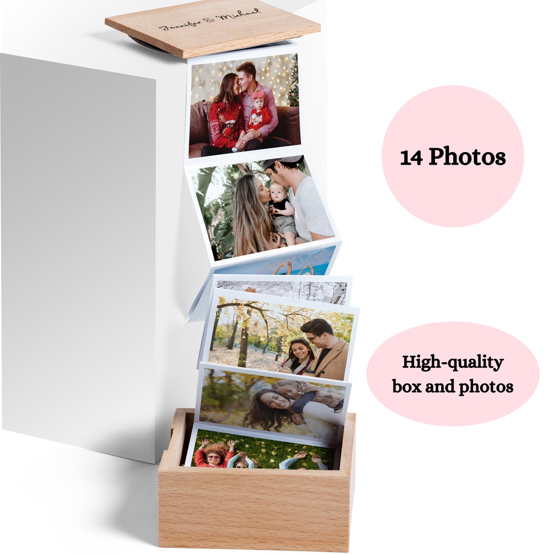 Personalized Pull Out Photo Box, Valentine's Gift, Mother's Day Gift ...