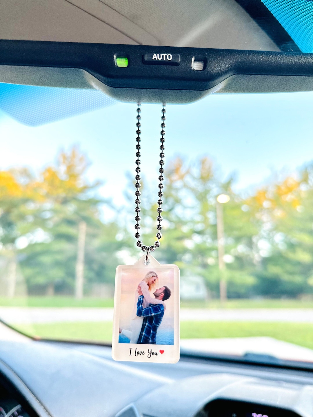 Personalized Photo Car Ornament, Custom Hanging Car Polaroid ...