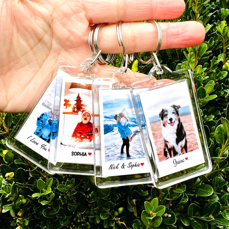 Personalized Photo Keychain Customized Keychain Anniversary - Etsy