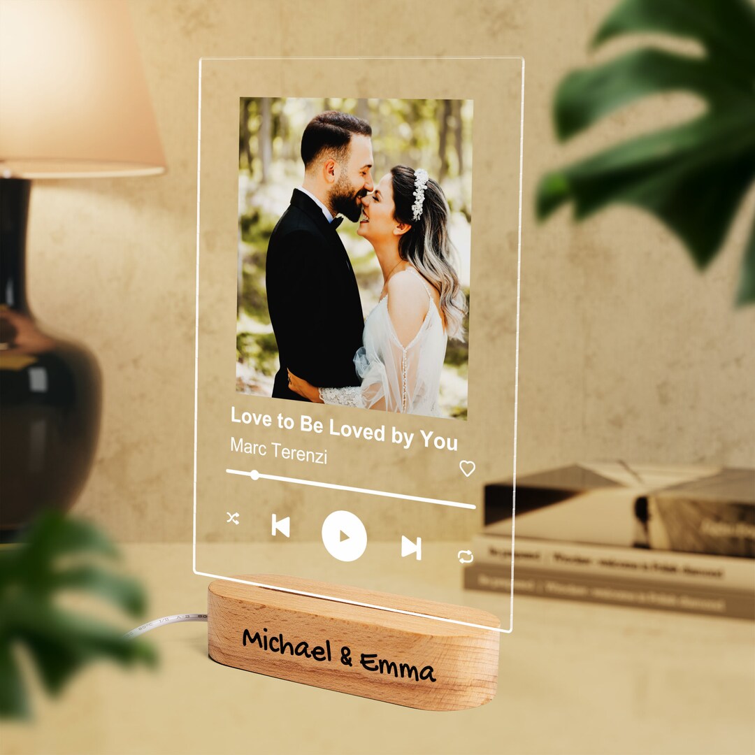 Personalized Music Night Light, Custom Favorite Song LED Light ...