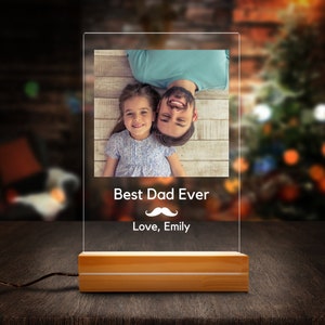 Personalized Fathers Day Gift, Customized Father's Day LED Light, Happy ...