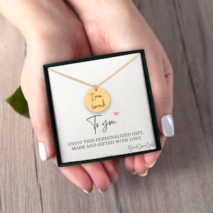 Personalized Custom Message Necklace, Custom Message Jewelry, Pendant ...