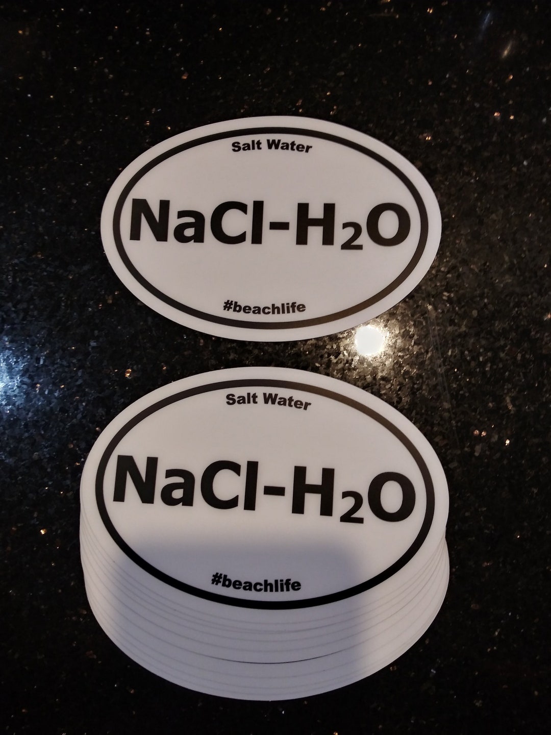 Salt Water nacl-h2o Euro Bumper Sticker - Etsy
