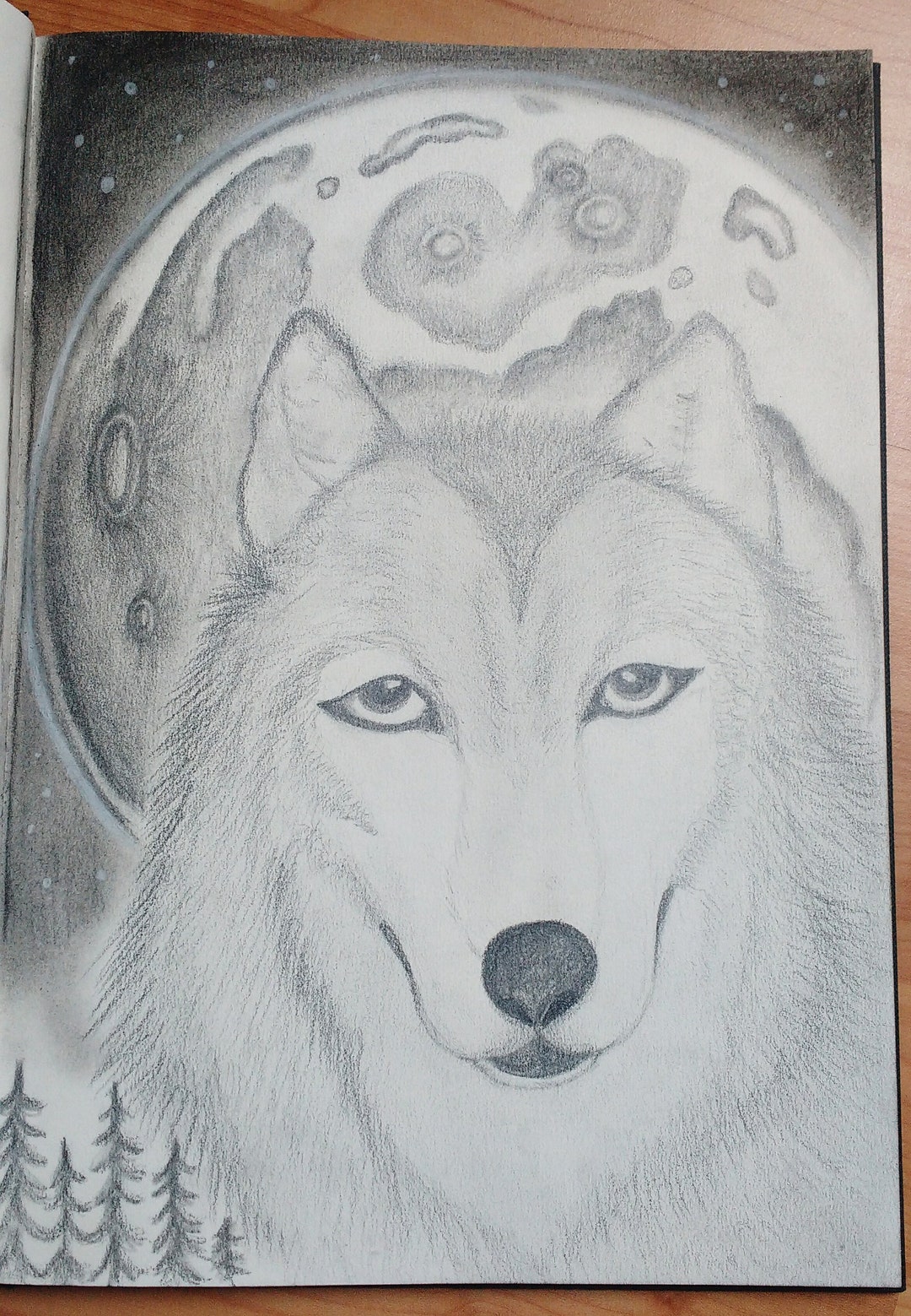 Wolf Charcoal Drawing - Etsy