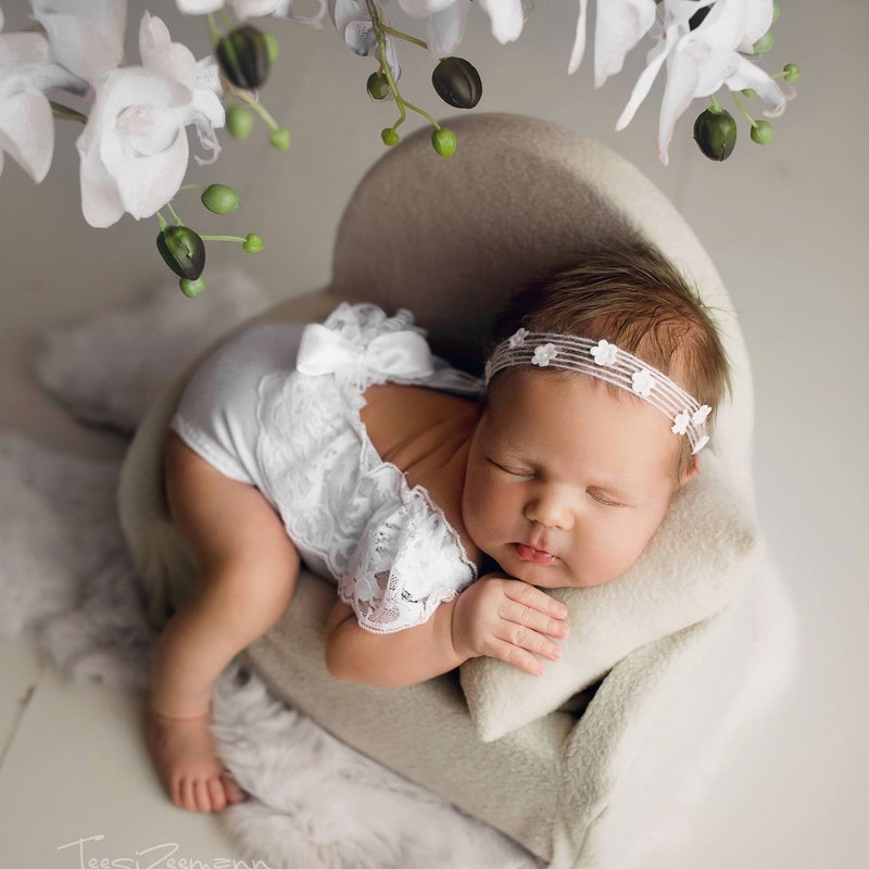 White Onesie With Lace - Etsy UK