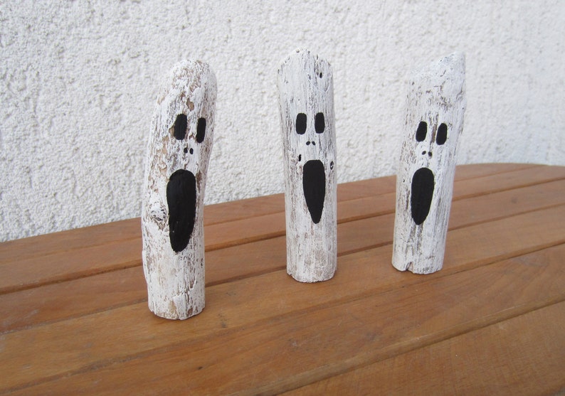 Mini Wooden Ghosts Home Decor, Primitive Wood Ghosts, Driftwood Ghosts ...