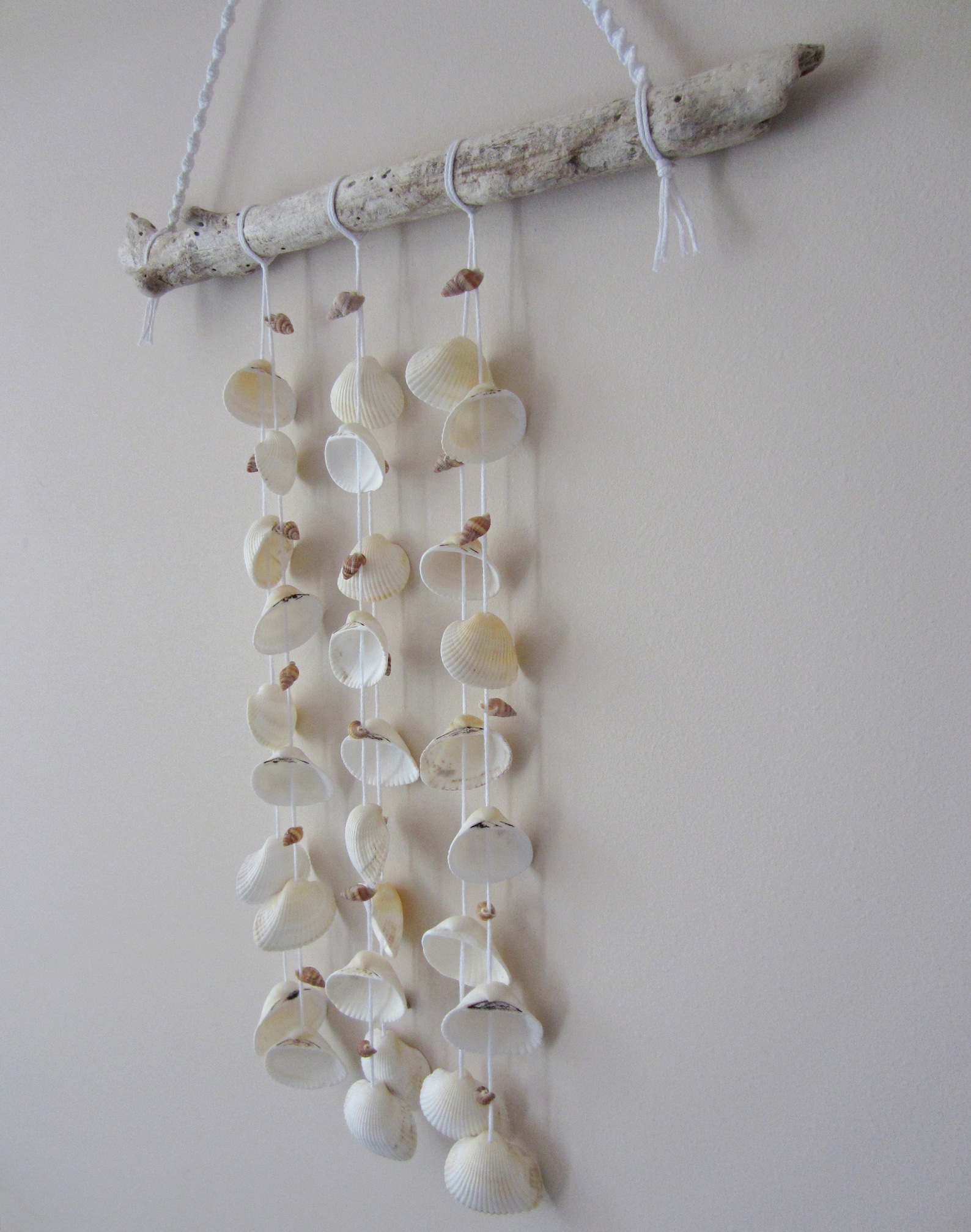 Coastal Shell Wall Hanging, Handmade Driftwood and Seashell Decor ...