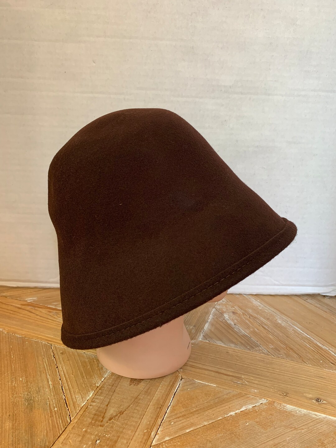 Cloche Style Wool Felt Hat - Etsy