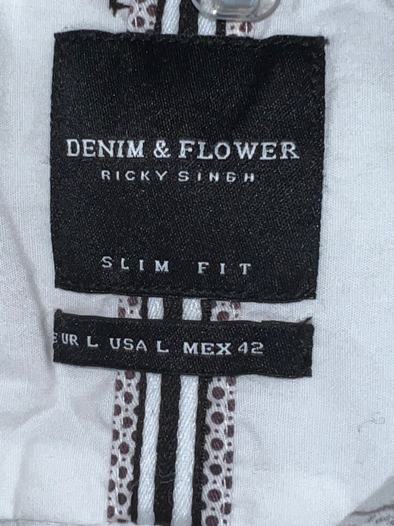 Denim & Flower Ricky Singh Mens Size Large Slim Fit - Etsy