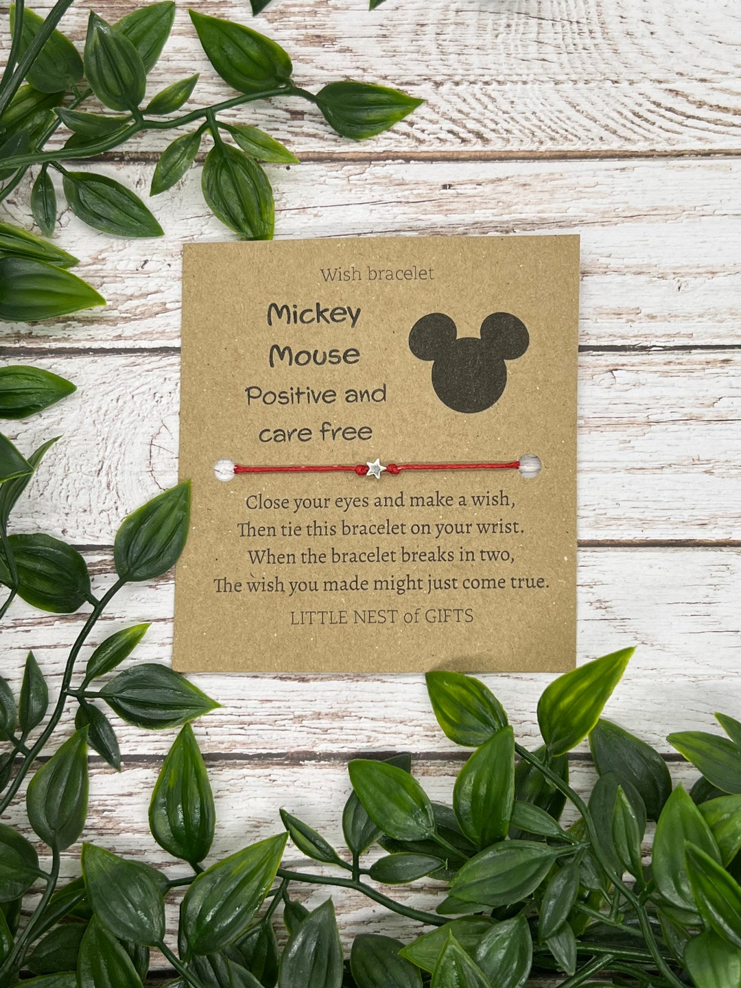 Mickey Mouse Disney Wish Bracelet Mickey Mouse Gift Disney - Etsy UK